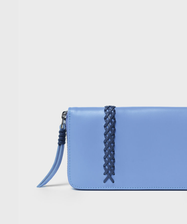 Wallet in Violet Smooth Leather - Callista