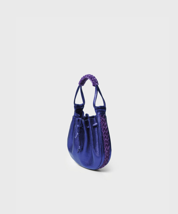 Cora Bag in Violet Glossy Leather - Callista