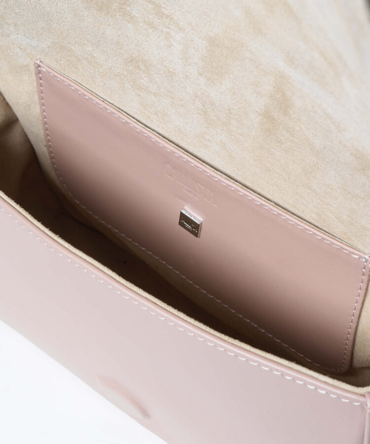 Maxi Box Bag in Latte Smooth Leather - Callista