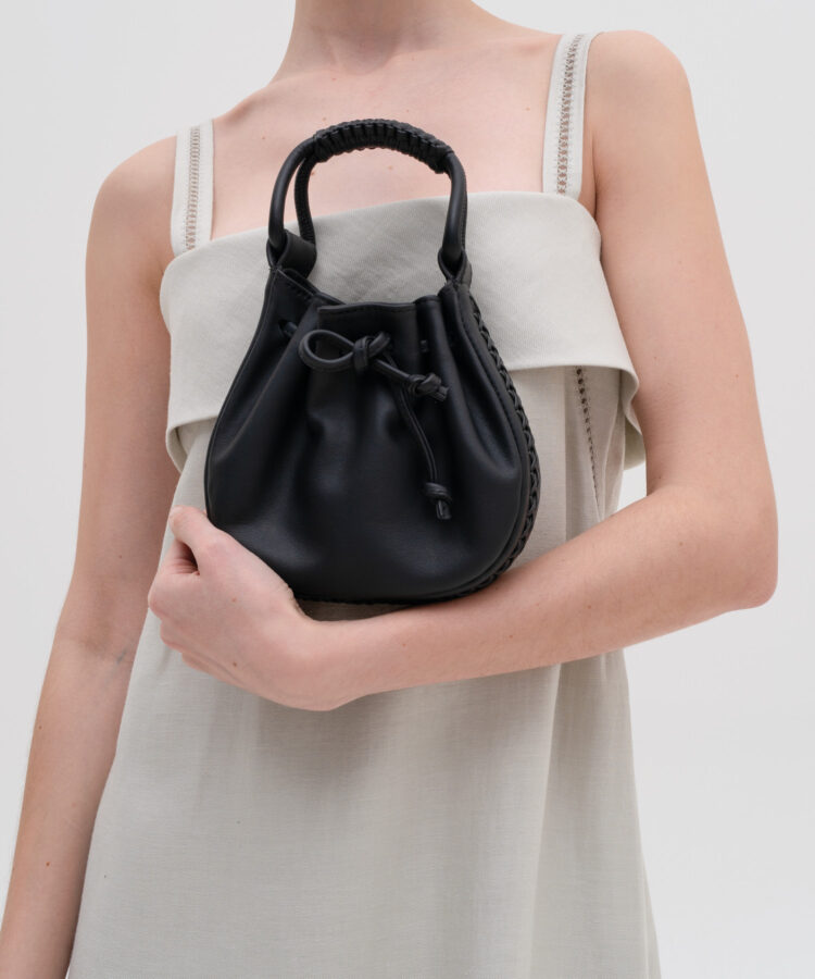 Cora Bag in Black Smooth Leather - Callista
