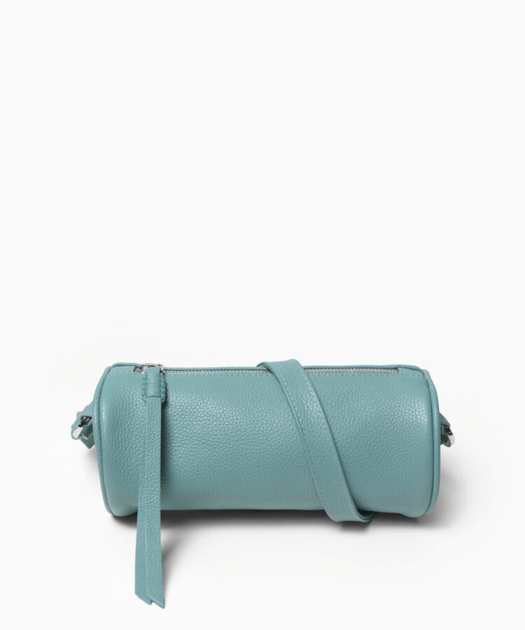 Mini Barrel Bag in Sky Grained Leather - Callista